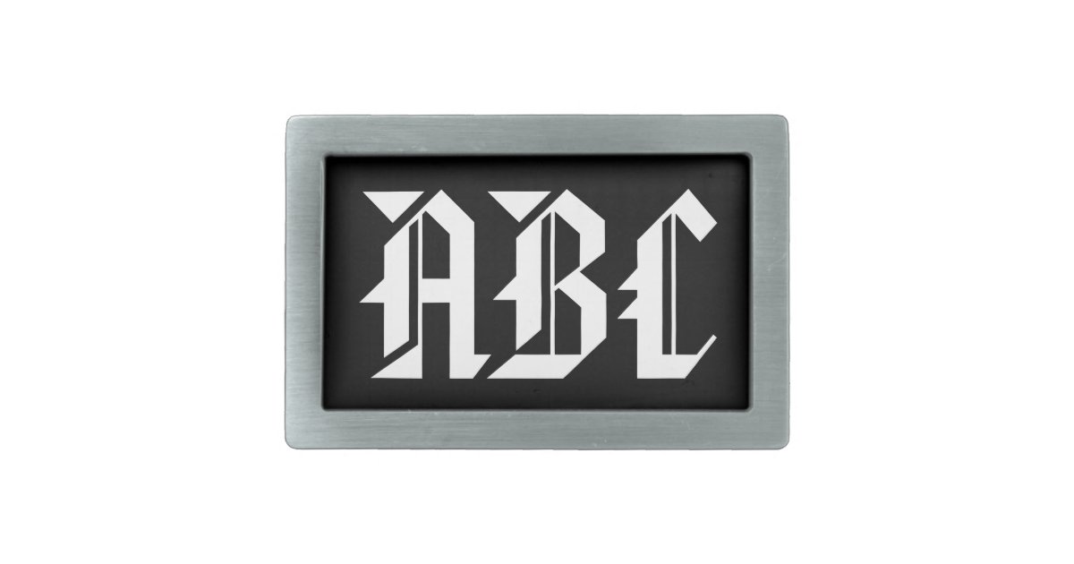 Monogram belt buckle with custom name initials | Zazzle