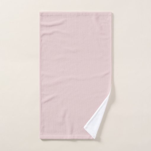 Monogram Blush Pink Modern Minimalist Feminine Bath Towel Set | Zazzle