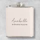 Monogram Blush Pink | Modern Minimalist Feminine Flask | Zazzle