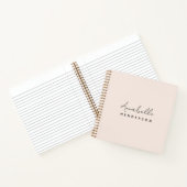 Monogram Blush Pink | Modern Minimalist Feminine Notebook | Zazzle