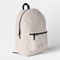 Monogram Blush Pink | Modern Minimalist Feminine Printed Backpack | Zazzle
