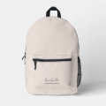 Monogram Blush Pink | Modern Minimalist Feminine Printed Backpack | Zazzle
