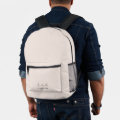 Monogram Blush Pink | Modern Minimalist Feminine Printed Backpack | Zazzle