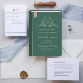 Monogram Book Cover Wedding Invitation | Zazzle