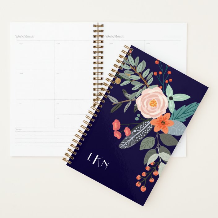 Monogram Botanical Planner | Zazzle.com