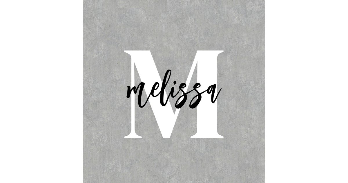 Monogram Brush Calligraphy Wall Decal | Zazzle