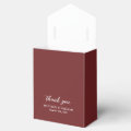 Monogram Burgundy Wedding Favor Box | Zazzle
