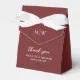 Monogram Burgundy Wedding Favor Box | Zazzle