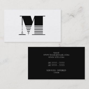 Monogram Business Card | Zazzle