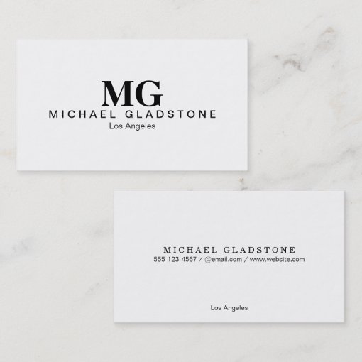Monogram Business Card | Zazzle