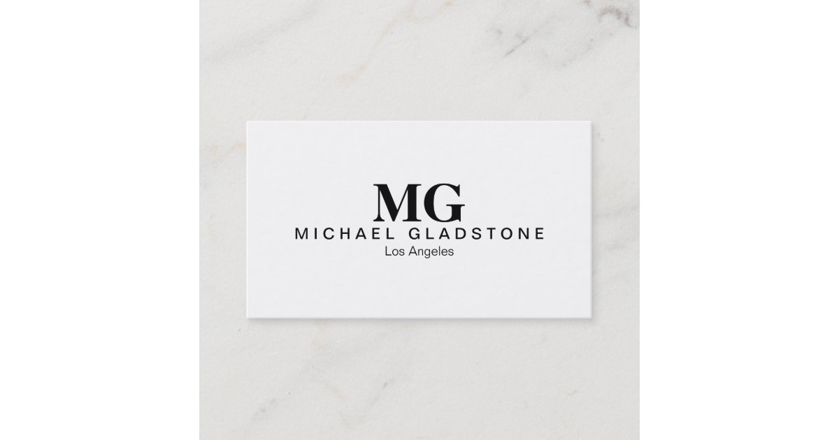 Monogram Business Card | Zazzle