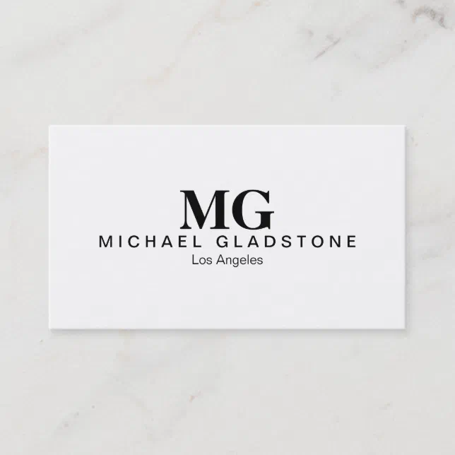 Monogram Business Card | Zazzle
