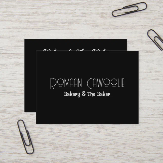 Monogram Classic Elegant Minimalist Bakery Business Card | Zazzle