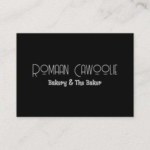 Monogram Classic Elegant Minimalist Bakery Business Card | Zazzle