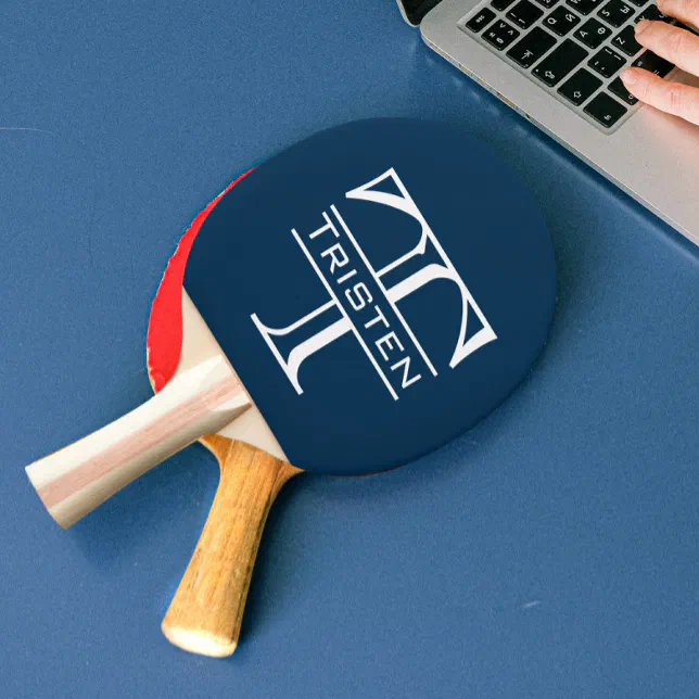 Monogram Classic Personalized Ping Pong Paddle | Zazzle