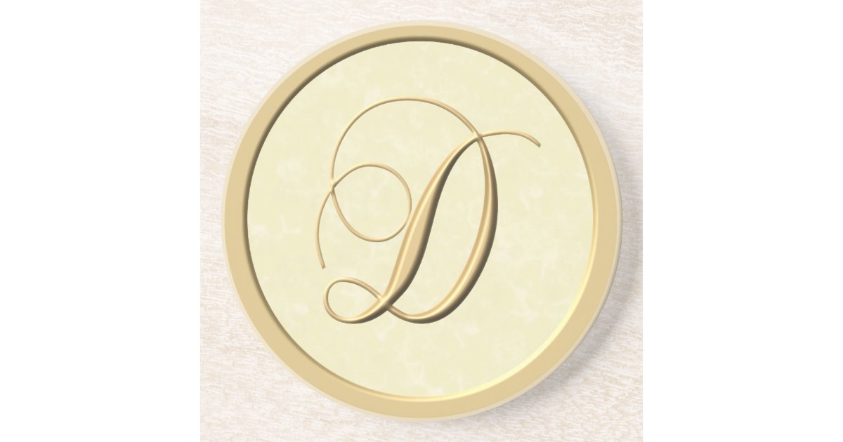 Monogram coasters - letter D | Zazzle