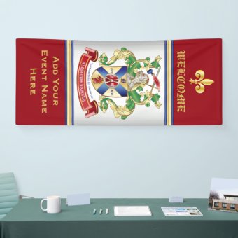 Monogram Coat of Arms Silver Knight Shield Dragon Banner | Zazzle
