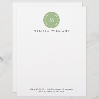 Monogram Creative Professional Modern Letterhead | Zazzle
