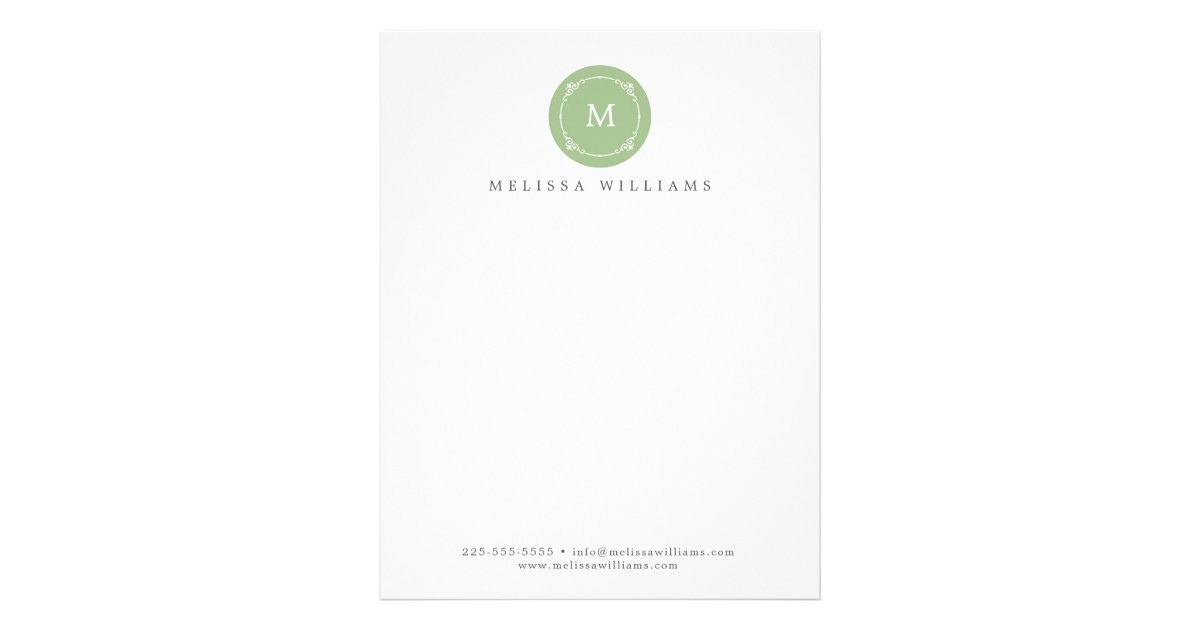Monogram Creative Professional Modern Letterhead | Zazzle.com