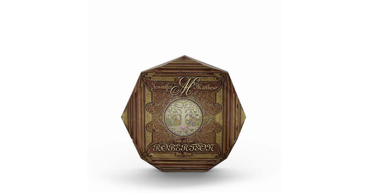 Monogram Custom Family Tree Anniversary Award | Zazzle