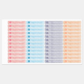 Monogram Custom Name Clothing Tags Pink Blue Labels | Zazzle