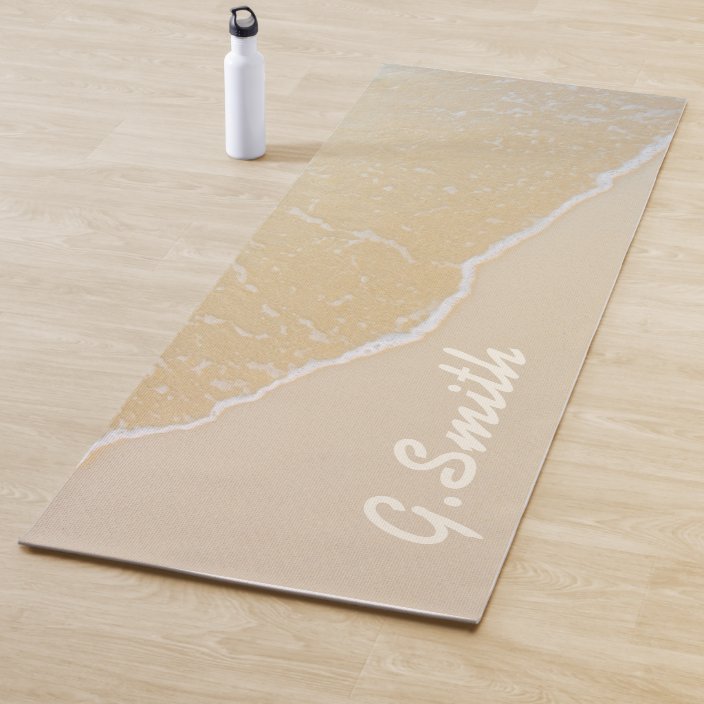 Monogram. Custom Tropical Beach Sand. Yoga Mat | Zazzle.com