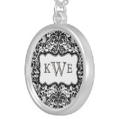 Monogram Damask Necklace | Zazzle