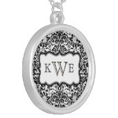 Monogram Damask Necklace | Zazzle