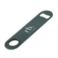 Monogram Dark Green Stylish Modern Minimalist Bar Key | Zazzle