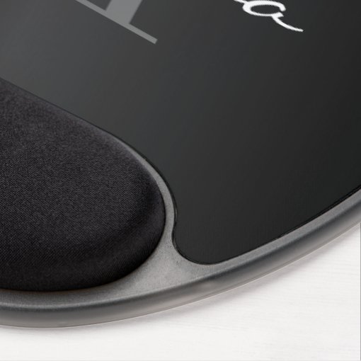 Monogram Design | Classic Black, Gray and White Gel Mouse Pad | Zazzle