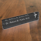 Monogram Doctor Desk Name Plate | Zazzle