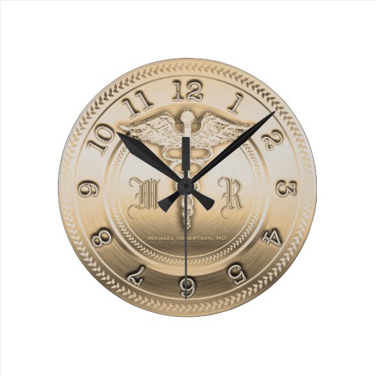 Monogram Doctor Medical Clinic Clock | Zazzle.com