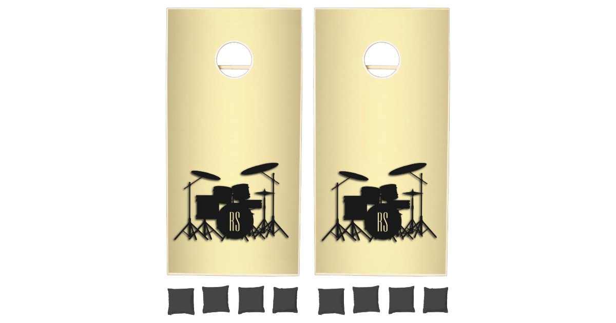 Monogram Drum Set Gold | Zazzle