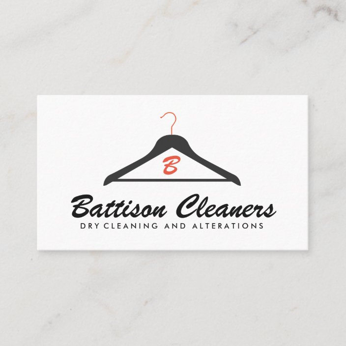 Monogram Dry Cleaners, Dry Cleaning Business Card | Zazzle.com
