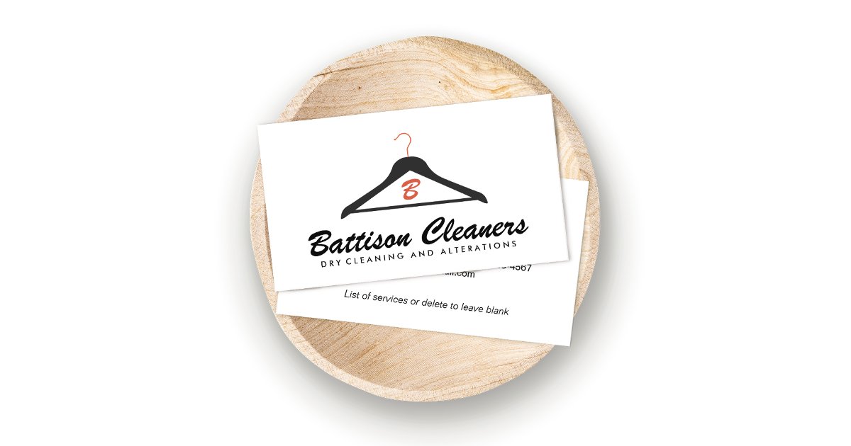 Monogram Dry Cleaners, Dry Cleaning Business Card | Zazzle