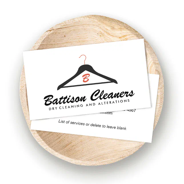 Monogram Dry Cleaners, Dry Cleaning Business Card | Zazzle