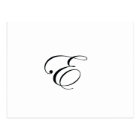 Letter E Alphabet Monogram Print Postcard | Zazzle.com