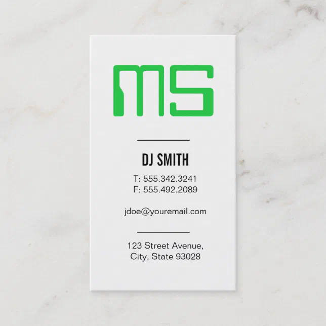 Monogram| Electronic Business Card | Zazzle