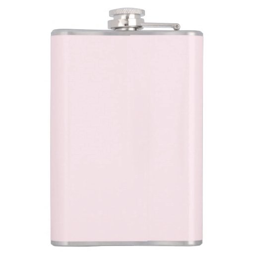 Monogram Elegant Blush Pink Gold Minimalist Classy Flask | Zazzle