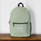 Monogram Elegant Minimal Sage Green Printed Backpack | Zazzle