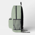 Monogram Elegant Minimal Sage Green Printed Backpack | Zazzle