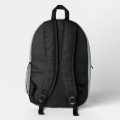 Monogram Elegant Minimal Sage Green Printed Backpack | Zazzle