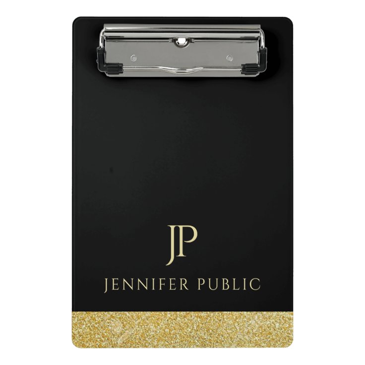 Monogram Elegant Modern Minimalist Design Trendy Mini Clipboard | Zazzle