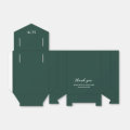 Monogram Emerald Green Wedding Favor Box | Zazzle