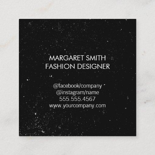 Monogram / Expressive Square Business Card | Zazzle