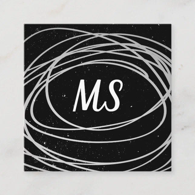 Monogram / Expressive Square Business Card | Zazzle