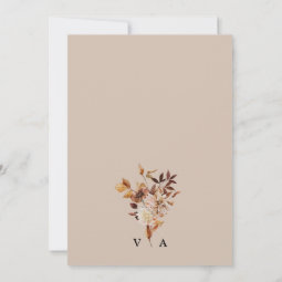 Monogram Fall Wedding Invitation | Zazzle