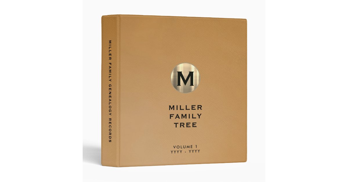 Monogram Family Tree Binder | Zazzle