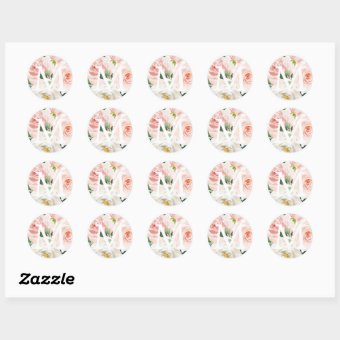 Monogram Favors Sticker | Zazzle