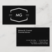 Monogram Financial Advisor Business Card | Zazzle